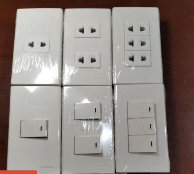 Panasonic wide series switch and outlet. 1 gang, 2gang, 3 gang. 1 way ...