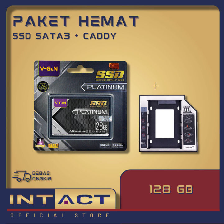 SSD 128GB V-GeN Platinum SATA 3 & 128GB V-GeN Rescue SATA 3 + HDD Caddy ...