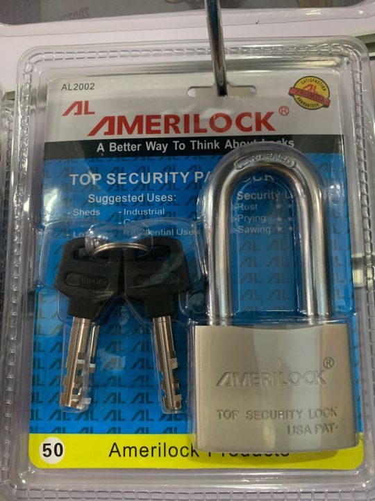 Amerilock Top Security Long Padlock AL 2002 | Lazada PH