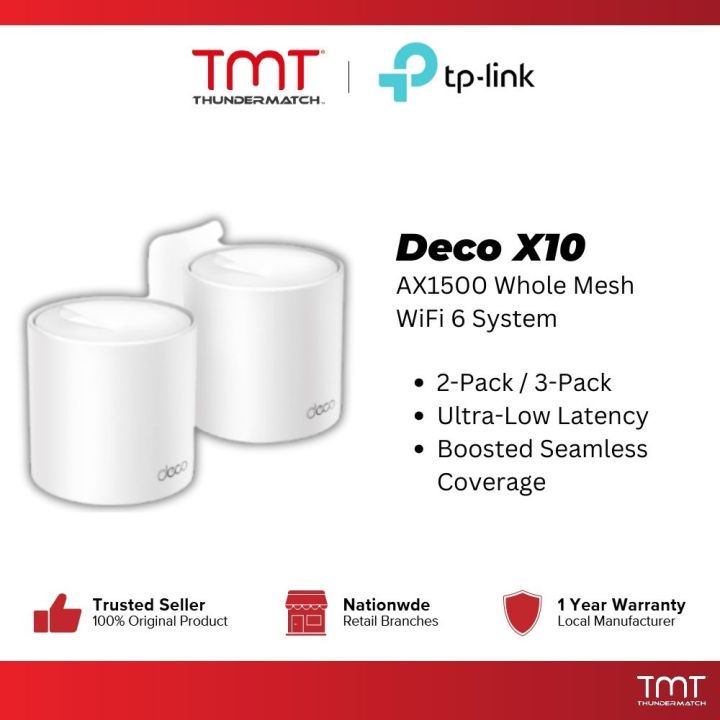 TP-Link Deco X10 2 Pack 3 Pack AX1500 Whole Home Mesh WiFi 6 System ...