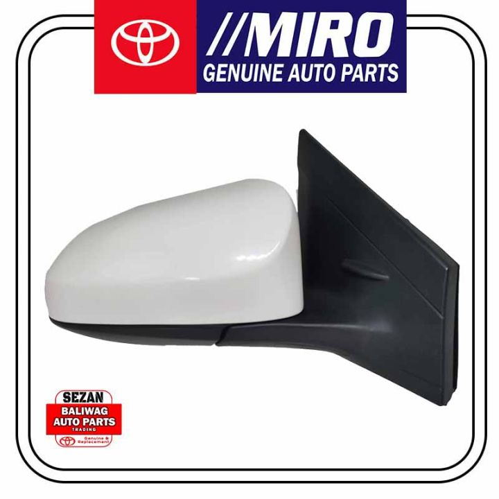 MIRO SIDE MIRROR RIGHT POWERED NOT RETRACTABLE WHITE TOYOTA VIOS 2014 ...