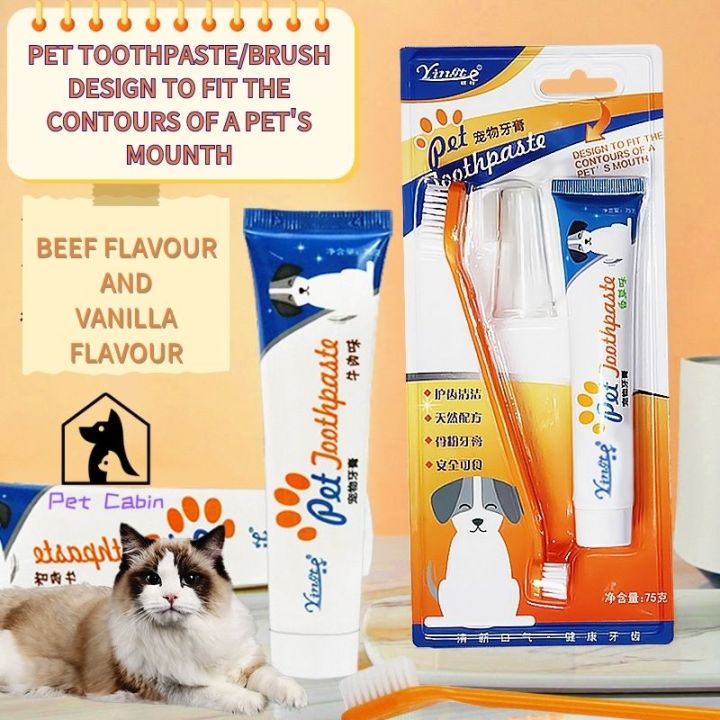 Dog Toothbrush Set Pet Supplies Cat Toothpaste Set Mouth Cleaning Care ...