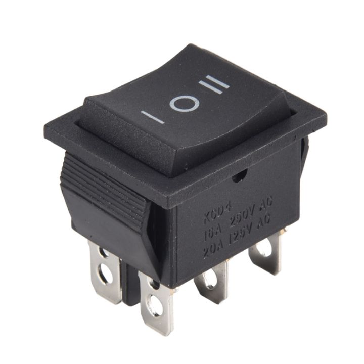 (UKYF) 6-Terminals 3 Position ON/OFF/ON DPDT Boat Rocker Switch 16A ...