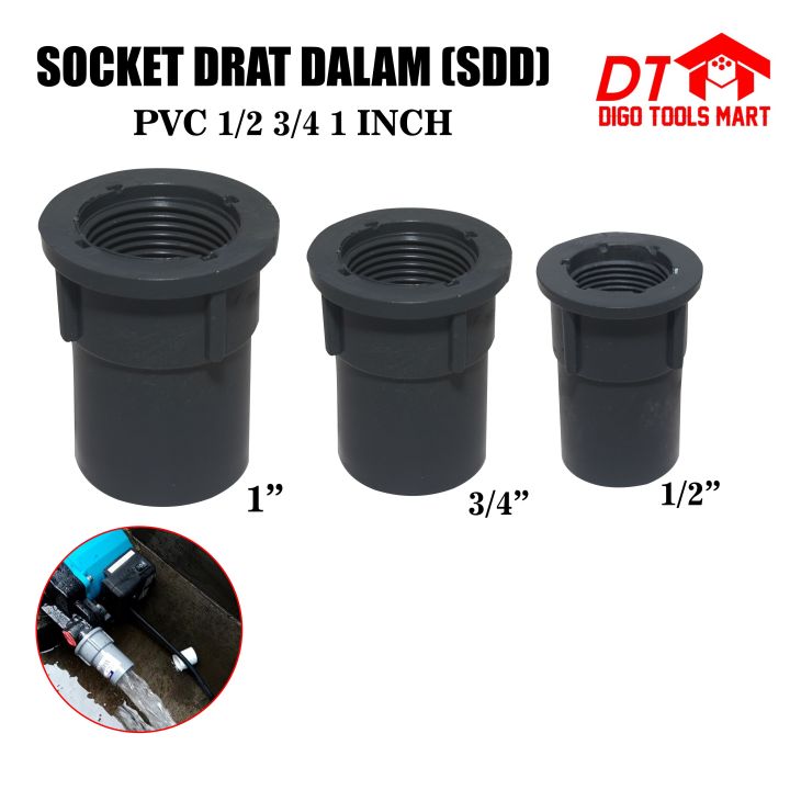 Socket Drat Dalam Sdd Pvc 1 2 Inci 3 4 Inci 1 Inci Sambungan Pipa