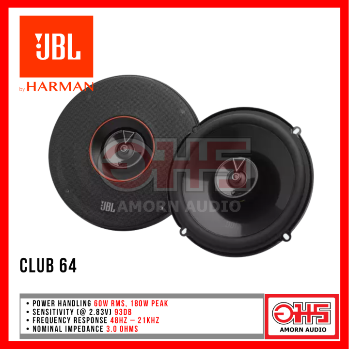 JBL Club 64 coaxial speakers / Power Handling 60W RMS, 180W peak ...