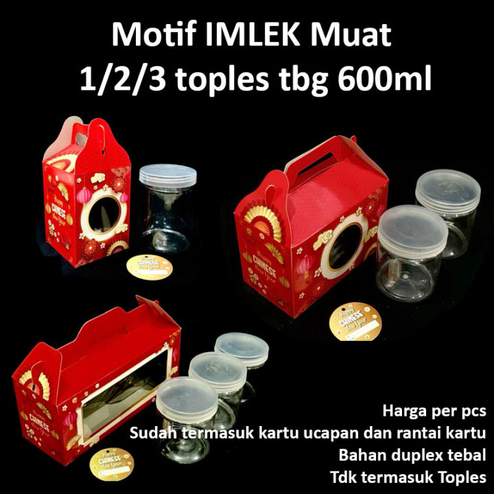 Box Tenteng Muat 1/2/3 Toples Tabung 600ml - Kue Kering Hampers IMLEK ...