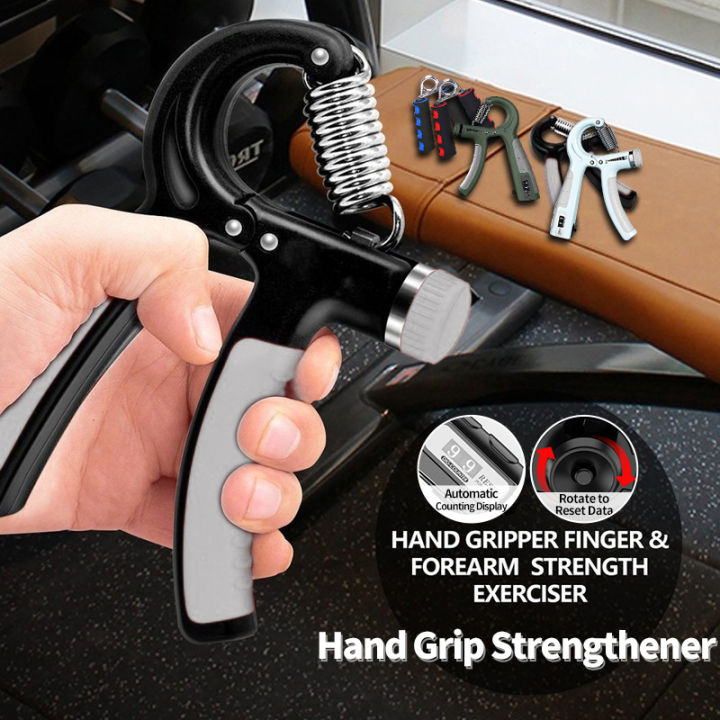 5-60Kg Adjustable Resistance R-Shape Hand Grip Strength Trainer Fingers ...