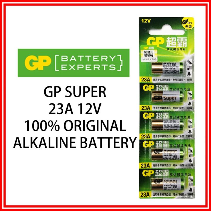 GP Super (Original) 23A 12V High Voltage Alkaline Battery For Remote Control | Lazada
