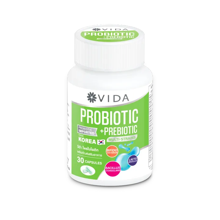 Vida Probiotic วีด้า โพรไบโอติก 10 สายพันธุ์ + พรีไบโอติก 30 แคปซูล ...
