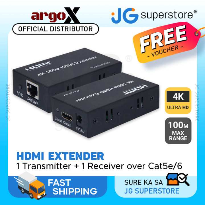 ArgoX 4K Ultra HD 60m / 100m / 120m HDMI Extender Video Transmitter ...