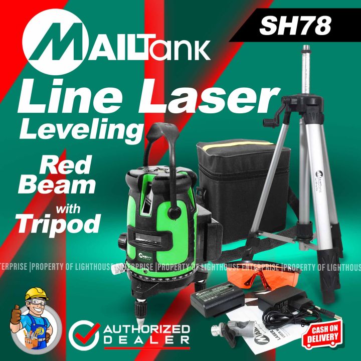 MAILTANK 5 Line Leveling Laser / Red & Green Beam Laser with Tripod ...