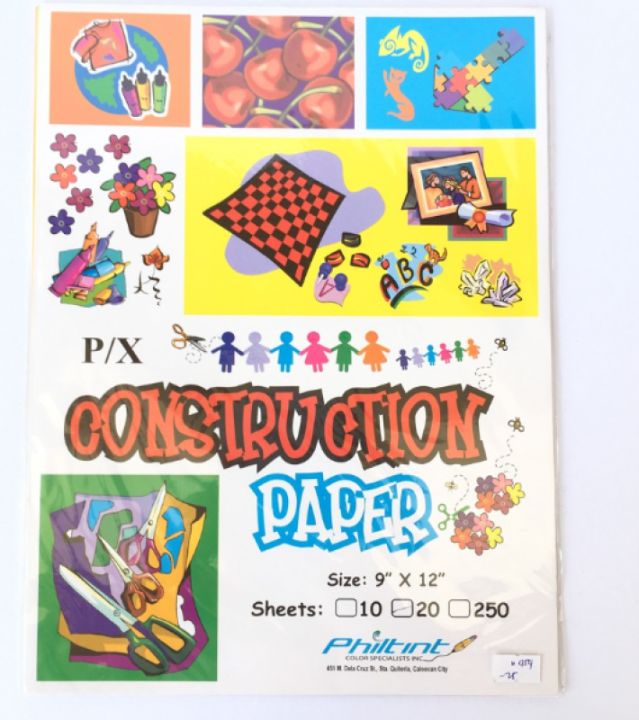 CONSTRUCTION PAPER- sold per ream and per 20pcs (please check the ...