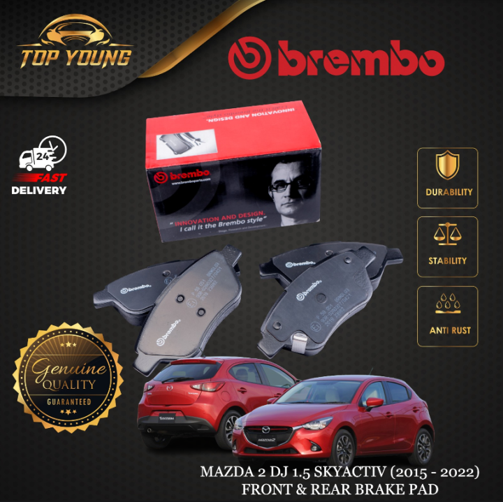 BREMBO MAZDA 2 DJ 1.5 SKYACTIV (2015 - 2022) FRONT OR REAR BRAKE PAD ...