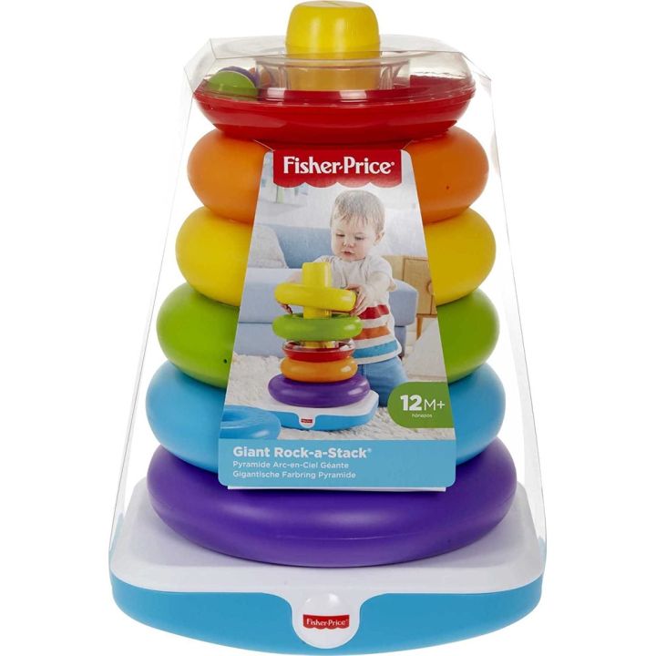 Fisher-Price Giant Rock-A-Stack ห่วงเรียงซ้อนใหญ่ ของเล่นเสริมพัฒนาการ ...