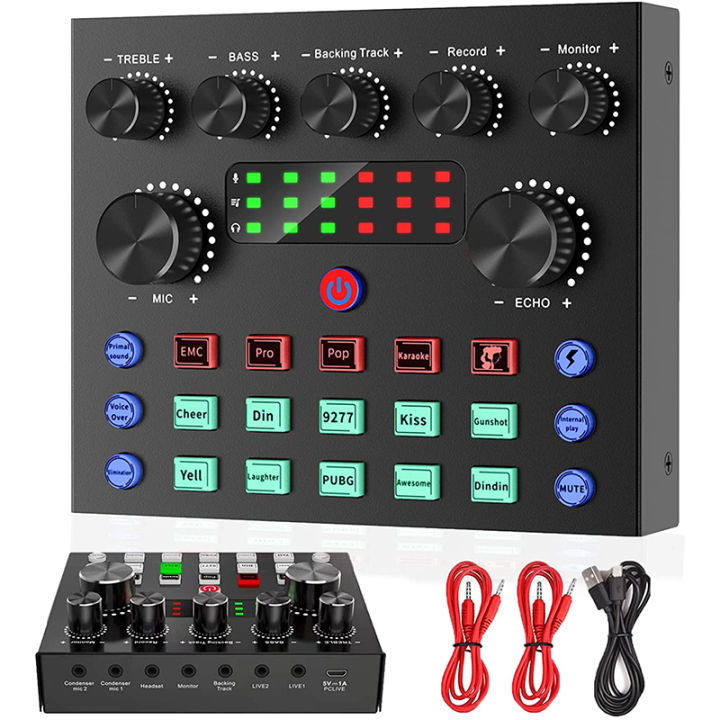 Live Streaming for PC Computer Broadcasting V8S Sound Card with 10 ...