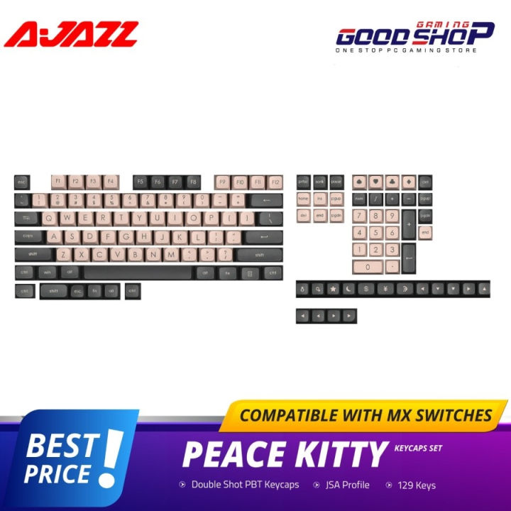 AJAZZ PEACE KITTY JSA PROFILE KEYCAPS SET | Lazada Indonesia