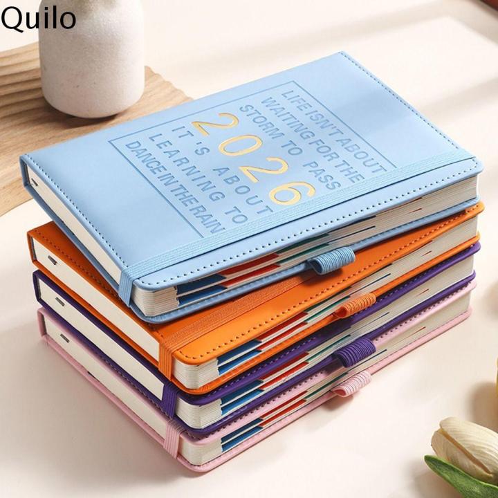 12 Months 2026 Schedule Planner Notepad English Wear-resistant 365 Days ...