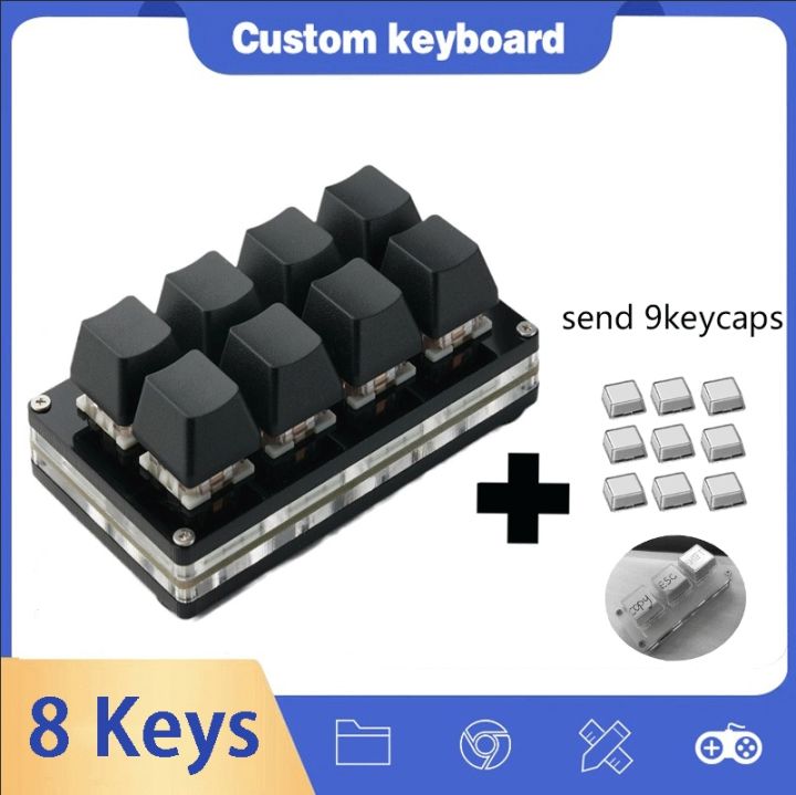 [HOT BQQIOKKKLW 588] Portable Mini 8 Keys Keypad DIY Shortcut Keyboard ...