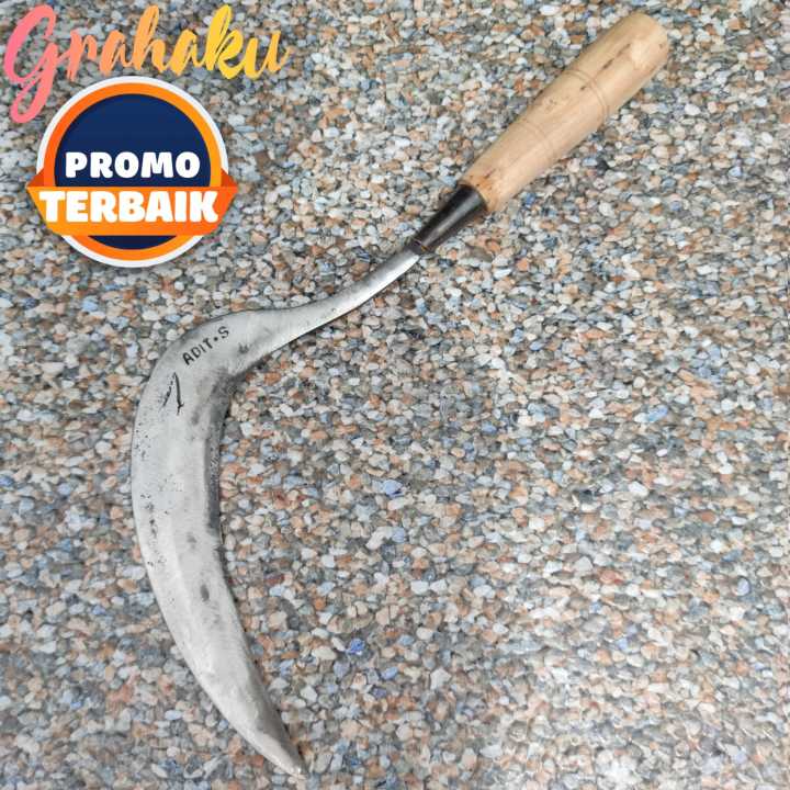 Sabit Rumput Baja Asli Super Tajam - Arit Sabit Bentuk Ani Ani Panen ...