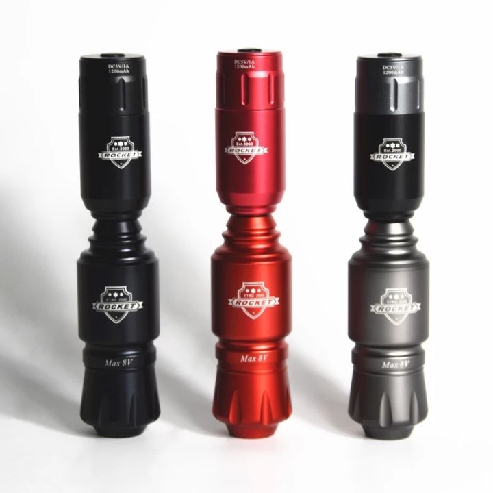 Rocket Tattoo Short Pen Machine Kit Mini Wireless Tattoo Battery Power ...