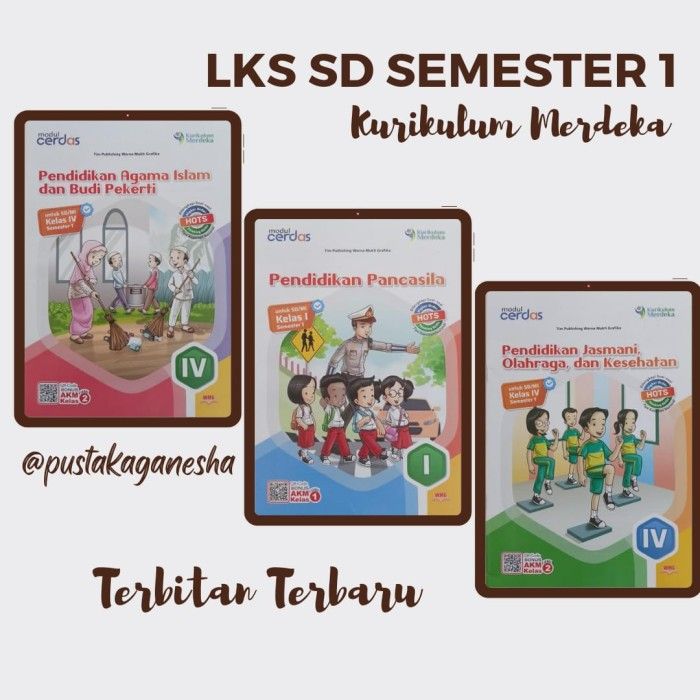 Buku LKS SD MI Semester 1 Ganjil Kurikulum Merdeka Belajar Pelajaran ...