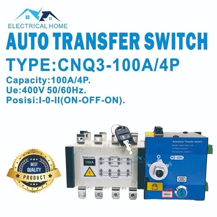 Auto Transfer Switch ATS 4P 100A/Motorized Ohm Saklar 100A | Lazada Indonesia