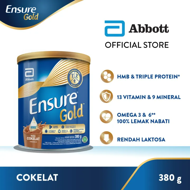 Ensure Coklat 380g Susu Nutrisi Dewasa Rendah Laktosa - Adult Nutrition Powder | Lazada Indonesia