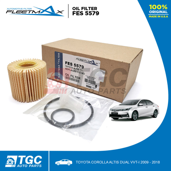 Fleetmax Oil Filter for TOYOTA COROLLA ALTIS DUAL VVT-i 2009 - 2018 FES ...