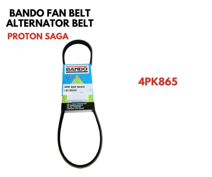Bando Fan Belt 4PK865 Alternator Belt For Proton Saga 8v 12v Iswara ...