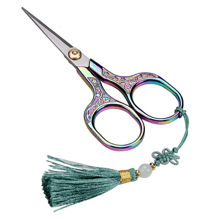 Vintage Craft Scissors Stainless Steel Square Handle Household DIY ...