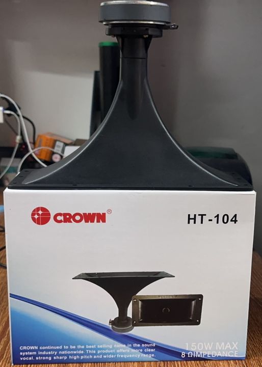 Crown HT-104 150W 8 Ohms 10x4 Inches Horn Tweeter WITH FREE CAPACITOR ...