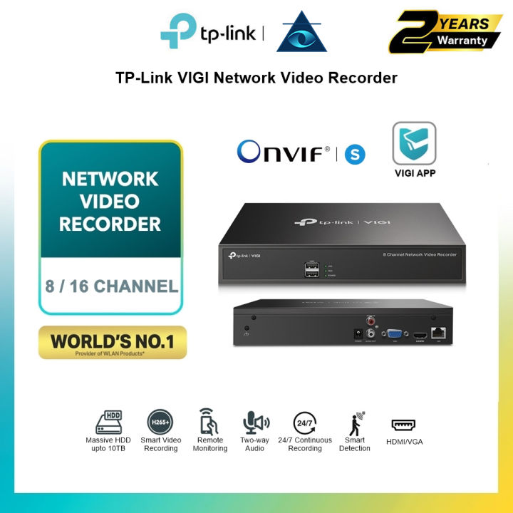 TP-Link VIGI 8 / 16 Channel NVR Network Video Recorder CCTV Security NVR1008H NVR1016H | Lazada