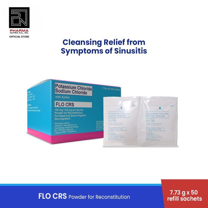 FLO CRS with Xylitol Refill Sachet 50s - Nasal & Sinus Irrigation ...