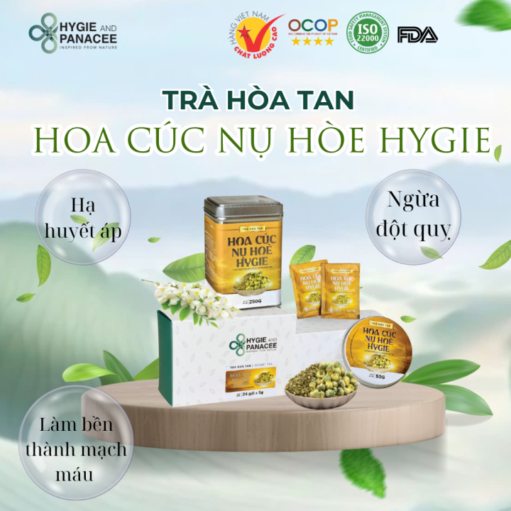 Trà Hòa Tan Hoa Cúc Nụ Hòe Hygie Hương Vị Thơm Ngon 250g/150g/24 gói ...