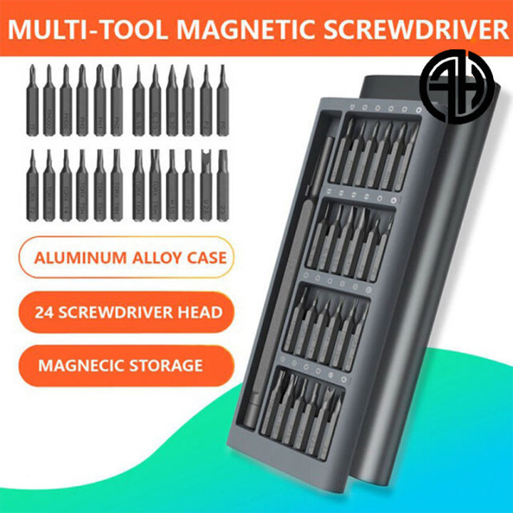 24 in 1 Precision Screwdriver Kit 60 HRC 24 Magnetic Screw Driver Multi ...