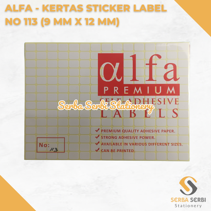 GROSIR (1 PAK ISI 7 LEMBAR) ALFA - KERTAS STICKER / STIKER LABEL HARGA ...