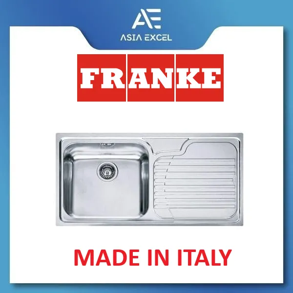 FRANKE GAX 611 RHD SINGLE BOWL STAINLESS STEEL KITCHEN SINK WITH ...
