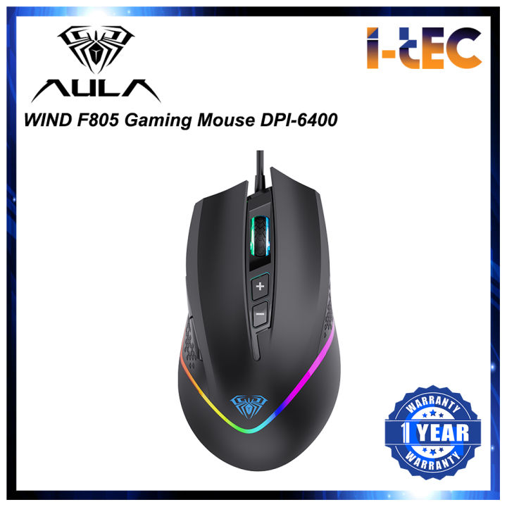 Aula F805 Programmable USB Gaming Mouse With Rainbow Backlight | Lazada