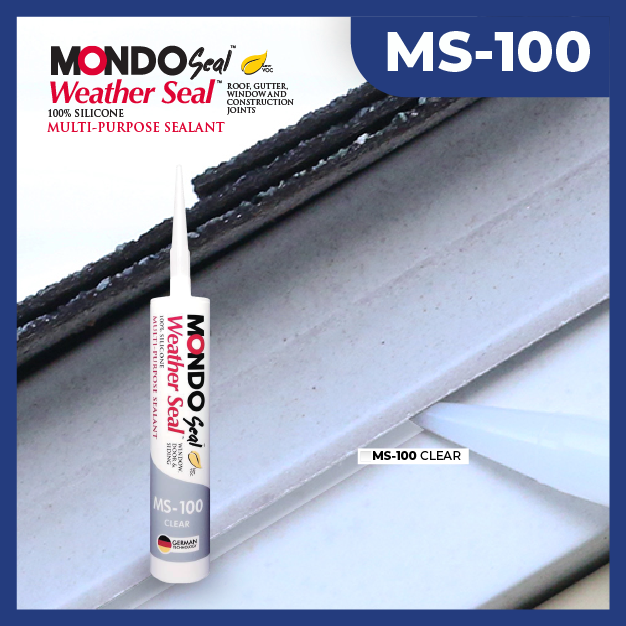Mondo Seal Weather Seal 100% Silicone Multipurpose Sealant MS-100 (300ML) | Lazada PH