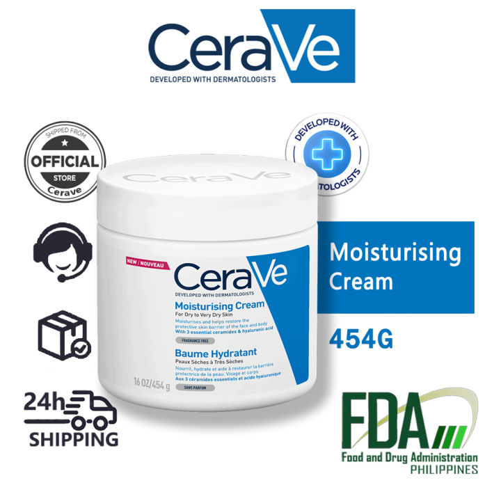 CeraVe Moisturizing Cream Repair The Barrier And Relieve Skin Anti ...