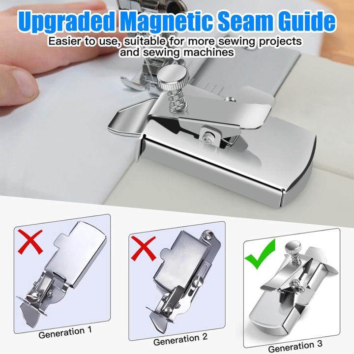 Magnetic Seam Guide for Sewing Machine, Magnetic Sewing Guide with Clip ...