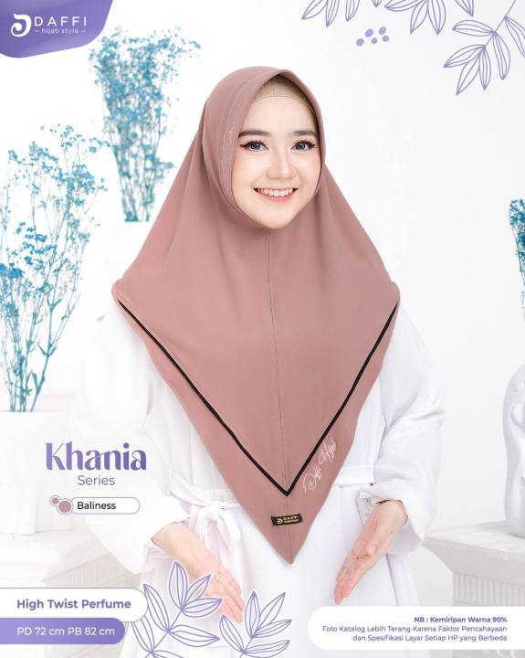 Jilbab Daffi KHANIA Seri Terbaru 2024 HIjab instan Adem Pad Antem | Lazada Indonesia
