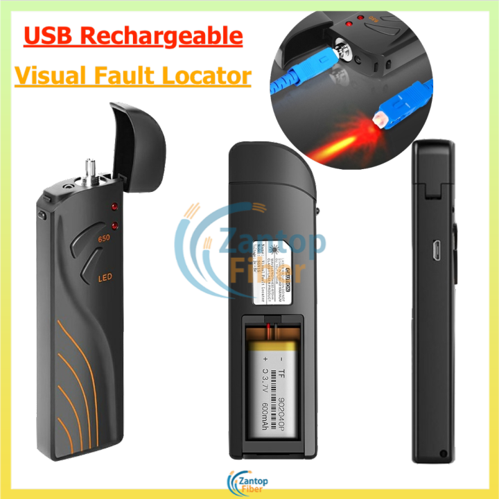 Visual Fault Locator 15mw Fiber Optic Tester Portable Type Red Light ...