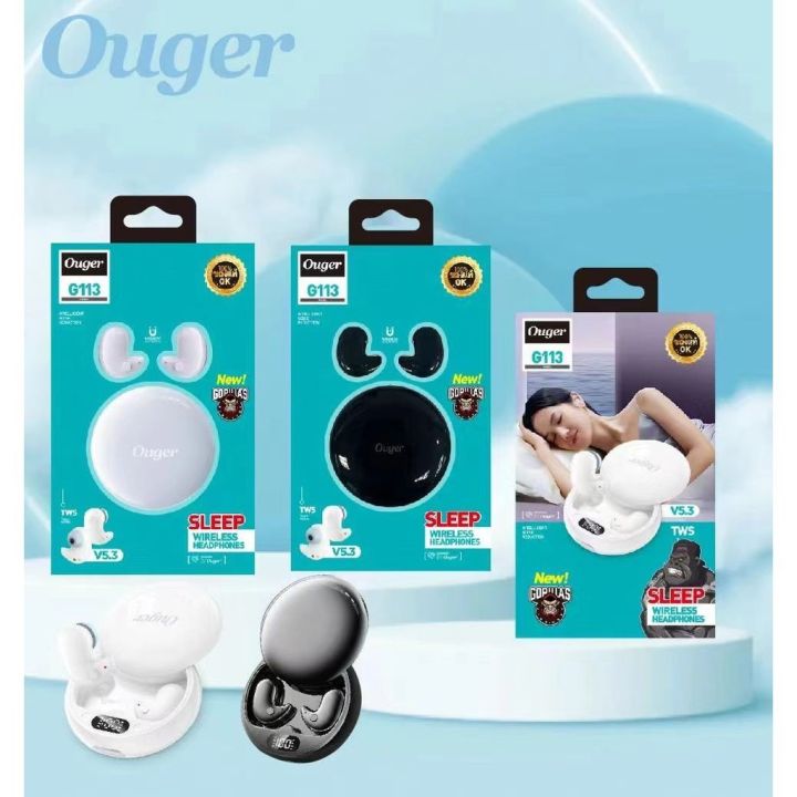 Ouger หูฟังไร้สาย เหมาะกับใส่นอน เสียงดี ไมค์ชัด ตัดเสียงรบกวน แบตอึด ...