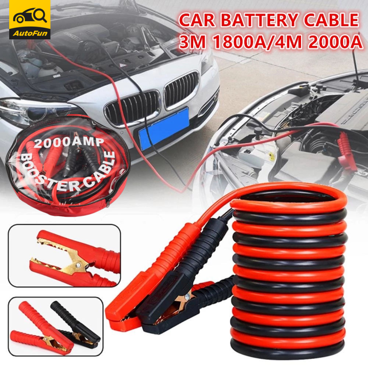 AUTOFun 2000AMP 4M Car Battery Jump Leads Booster Cables Pure Copper ...