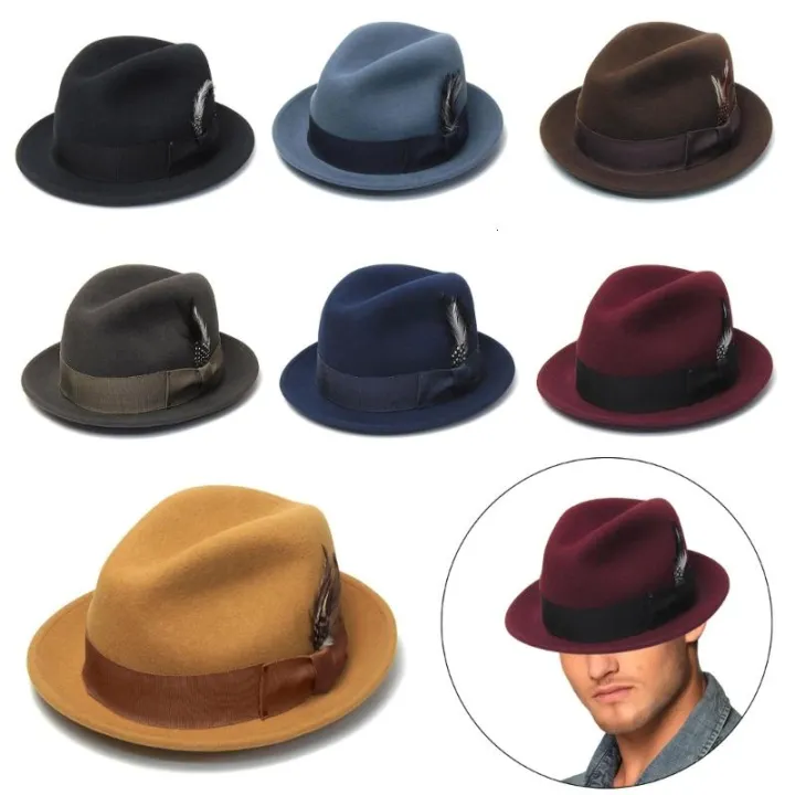 Elegant French Style Trilby Hat Lady Carnivals Festival Formal ...