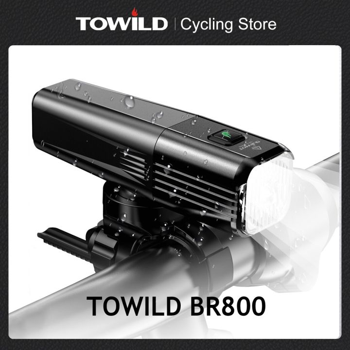 TOWILD BR800 Bike Light With Tail Light USB Rechargeable LED MTB Front Lamp Headlight Aluminum ...