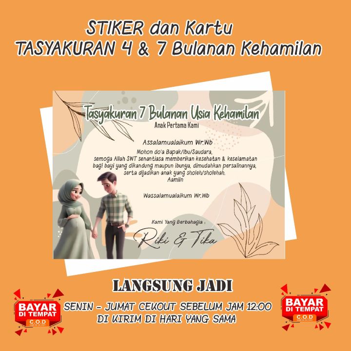 Sticker 4 Bulanan Untuk Ditempel Di Box Nasi Langsung Jadi | Lazada ...