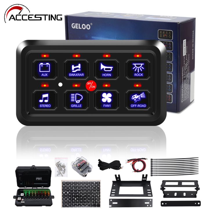 8 Bit Marine Switch Panel LED Auto Dimming Function Touch Control Panel ...
