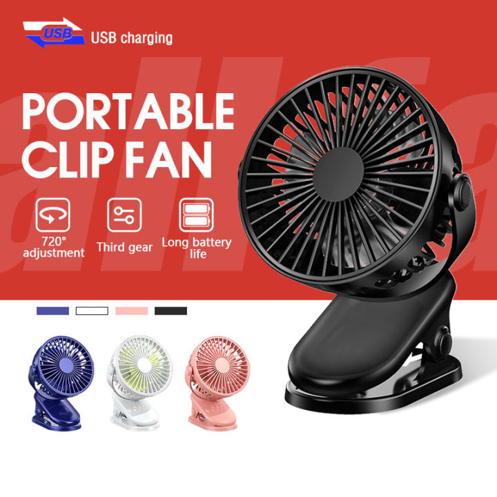 Rechargeable USB Fan mini Fan Adjustment Clip Fan Kipas USB Desktop Fan ...
